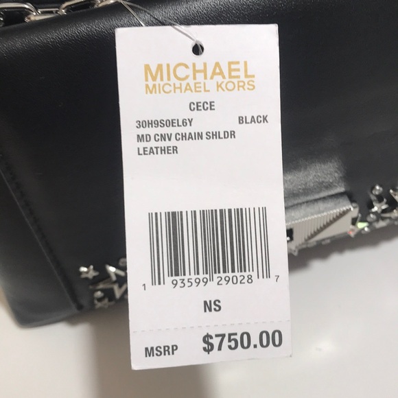 Michael Kors | Bags | Michael Kors Star Studded Cece Chain Shoulder Bag ...